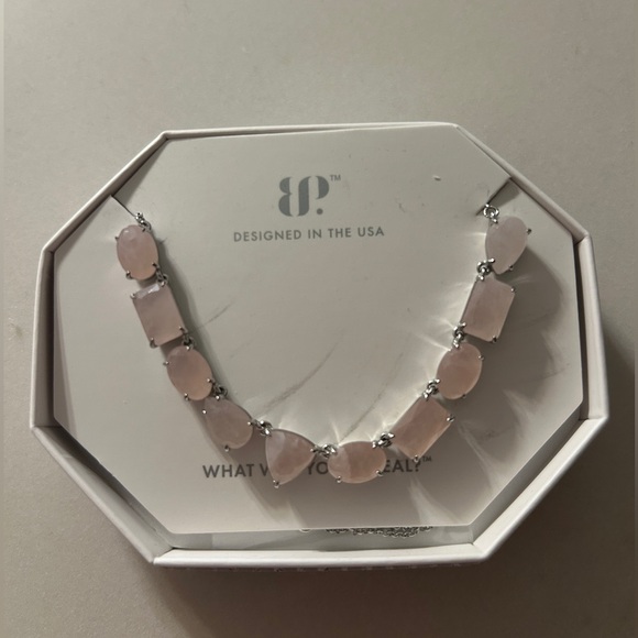 bp | Jewelry | Bp Blush Pink Gemstone Necklace | Poshmark